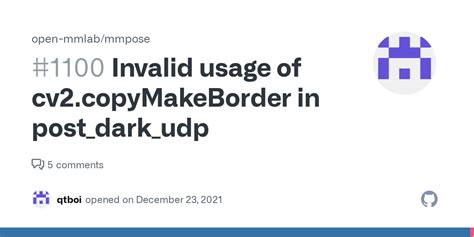 Invalid Usage Of Cv Copymakeborder In Post Dark Udp Issue Open Mmlab Mmpose Github