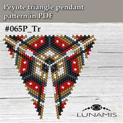 Peyote Pattern For Triangle Pendant Bead Pattern Etsy