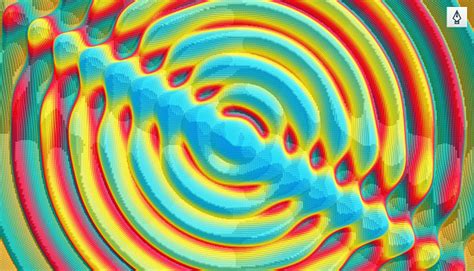 파급 효과와 3d 물결 모양의 배경 입자가 있는 벡터 그림입니다 0명에 대한 스톡 벡터 아트 및 기타 이미지 0명 3차원 형태 가리기 Istock