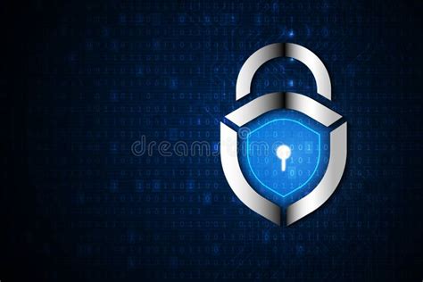 Binary Circuit Future Technologyblue Cyber Security Concept Background Abstract Hi Speed