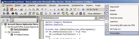 Uso De Userforms En Access
