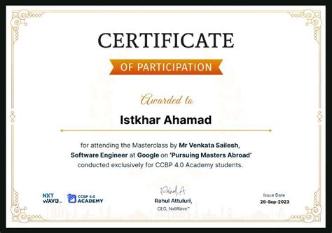 Istkhar Ahamad On Linkedin Hey Get Certificate For Attending The
