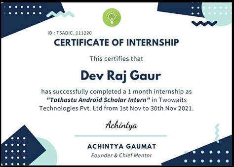 Dev Raj Gaur On Linkedin Android Intern