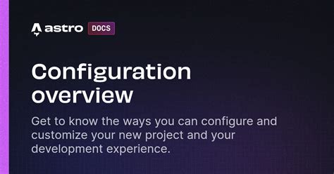Configuration Overview Docs