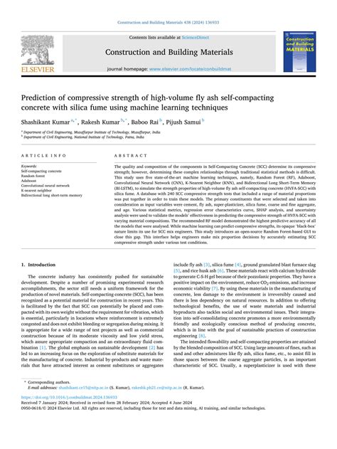 Pdf Prediction Of Compressive Strength Of High Volume Fly Ash Self Compacting Concrete With