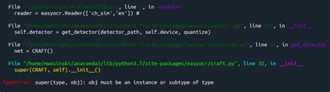 TypeError Super Type Obj Obj Must Be An Instance Or Subtype Of Type Issue JaidedAI