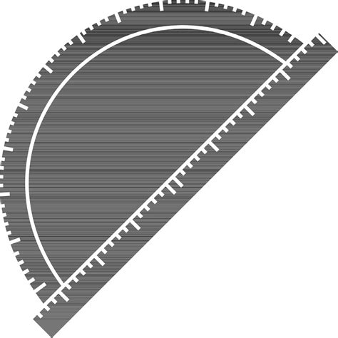 Black And White Protractor In Flat Style 24391890 Vector Art At Vecteezy