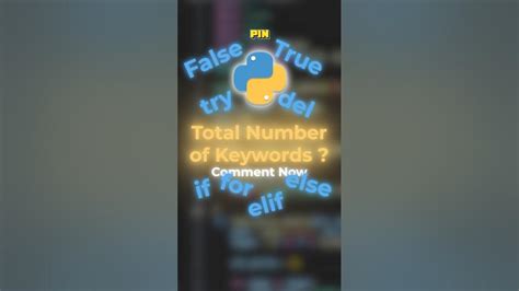 Python Keywords Quiz Python Coding Programming Youtube