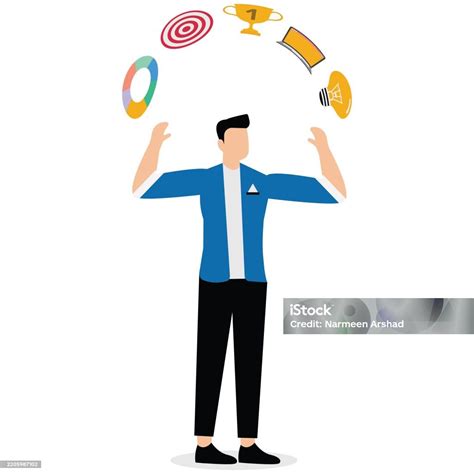 생산성 및 관리 기술 멀티 태스킹 작업 개념 많은 기술을 저글링하는 숙련 된 사업가 개념에 대한 스톡 벡터 아트 및 기타 이미지 개념 개발 개선 Istock