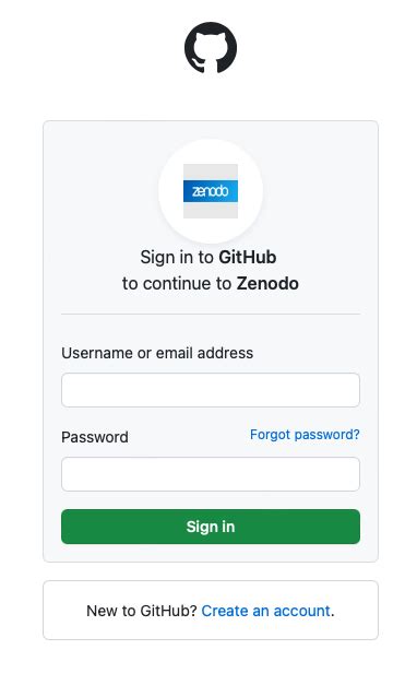 Create An Account Zenodo