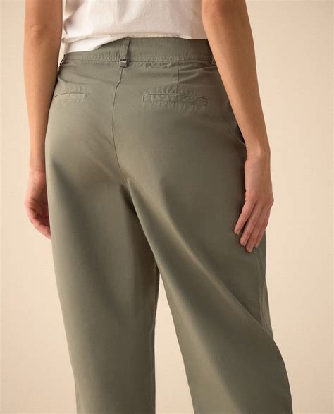 Pantalón Clásico Con Bolsillos De Ribete Para Mujer Compra Online