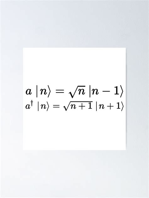 creation and annihilation operators quantum physics poster for sale by noethersym redbubble