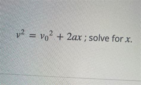 Solved V2 Vo 2ax Solve For X 2