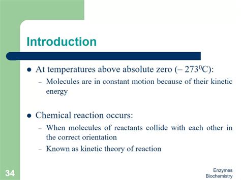 Introduction To Enzymes Biochemistry Ppt