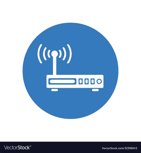 Internet Blue Wifi Router Icon Royalty Free Vector Image