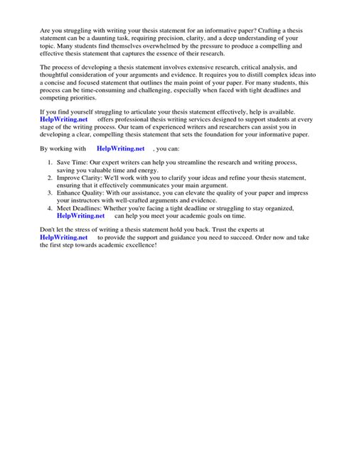 Thesis Statement Generator For Informative Paper Pdf Essays Thesis