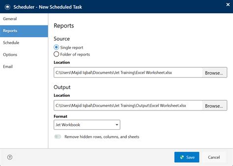 How To Use Jet Reports Excel Add In Scheduler Global Data
