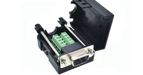 DB9 Female Soldering Serial Port Adapter With Case RS232 COM Transfer Terminal