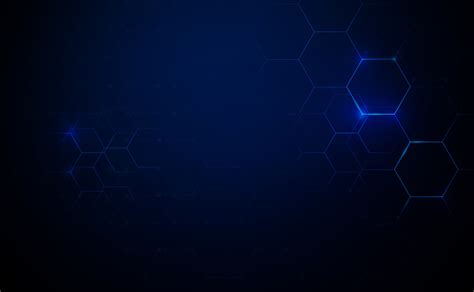 추상적인 블루 육각형 패턴 기술 디지털 하이테크 와 광선 배경 벡터 일러스트레이션 0명에 대한 스톡 벡터 아트 및 기타 이미지 0명 가상현실 개념 Istock