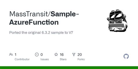Github Masstransit Sample Azurefunction Ported The Original 6 3 2 Sample To V7