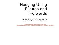 Set Futures Forwards And Hedging Pdf Hedging Using Futures And Forwards Readings Chapter