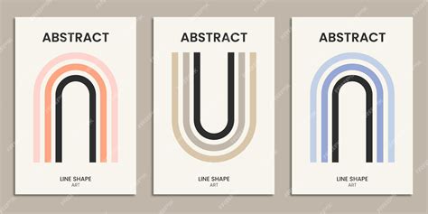 Premium Vector Abstract Linear Shape Modern Poster Design