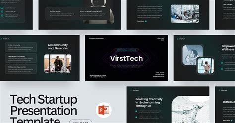 Презентация современной технологической компании Powerpoint Шаблоны
