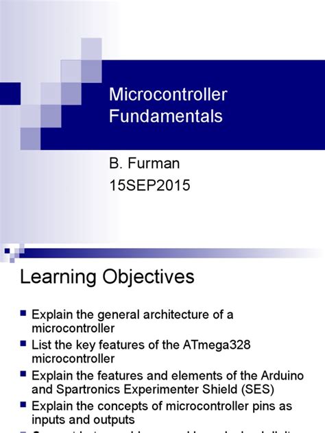 Lecture Microcontroller Overview Pdf Microcontroller Electronic