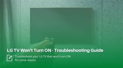 Lg Tv Wont Turn On Try This Quick Fix