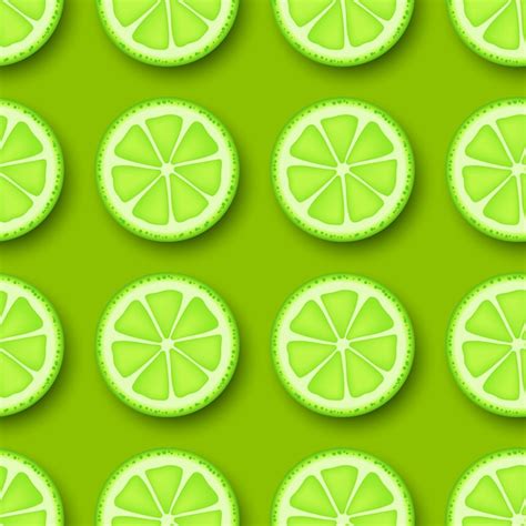 Premium Vector Lime Fruit Seamless Pattern