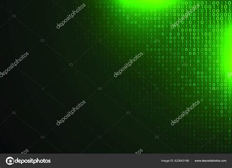 Green Digital Binary Numbers Glowing Background Stock Vector By ©yay