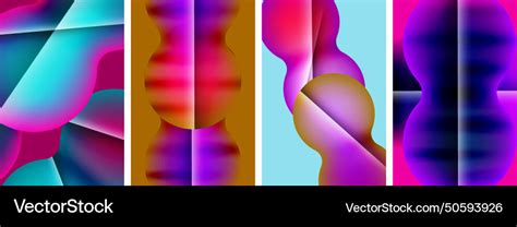 Liquid Abstract Shapes With Gradient Colors Vector Image