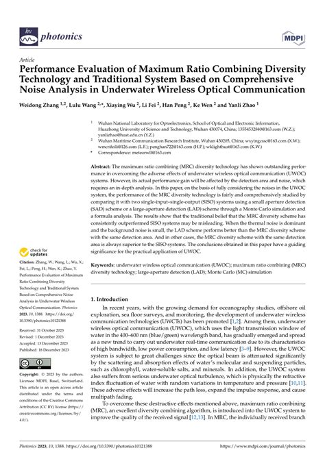 Pdf Performance Evaluation Of Maximum Ratio Combining Diversity Technology And Traditional