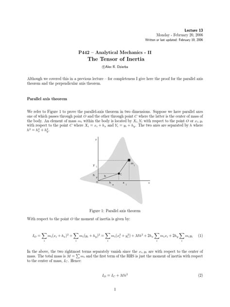the tensor of inertia pdf cartesian coordinate system rotation