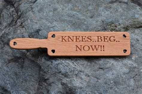 Wood Spanking Paddle Bdsm 325 X 155 Kneesbeg Now Etsy Norway