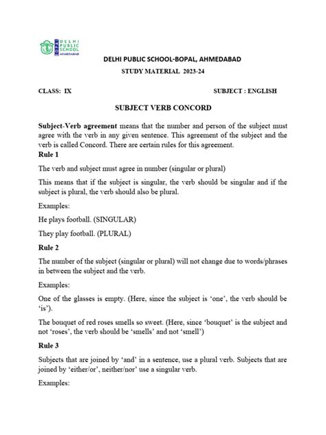 Subject Verb Concord 2 Pdf