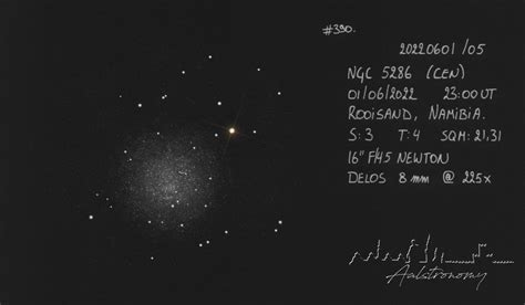 Ngc 5286 Sketching Cloudy Nights