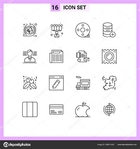 Universal Icon Symbols Group Modern Outlines American Add Clapper Storage Stock Vector By