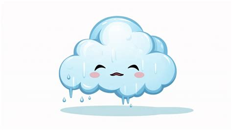 Premium Ai Image Cute Cloud Crying With Rain Cartoon Vector Icon