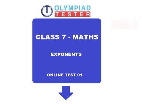 Class 7 Imo Prep Exponents Test 01 Olympiad Tester