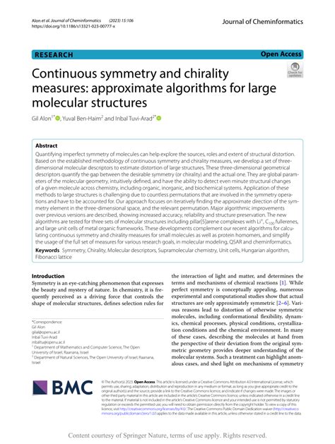 PDF Continuous Symmetry And Chirality Measures Approximate