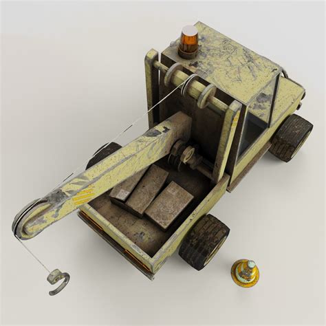 트럭 크레인 Lowpoly 3d 모델 5 Obj Fbx Max Free3d