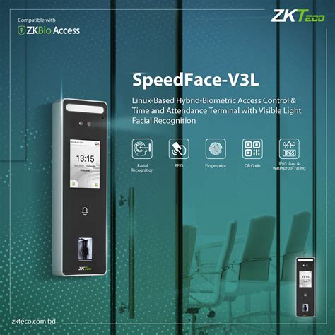 Zkteco Speedface V3l Series Device Is A Visible Light Face Access Control Stand Alone Terminal