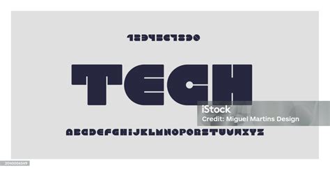 테크 폰트 기술 과학 공학 게임 및 로고 디자인을 위한 미래 지향적인 알파벳 회로 기판 개념 디지털 벡터 아트 일러스트레이션입니다 굵은 문자와 숫자 추상 배경입니다 Dj에