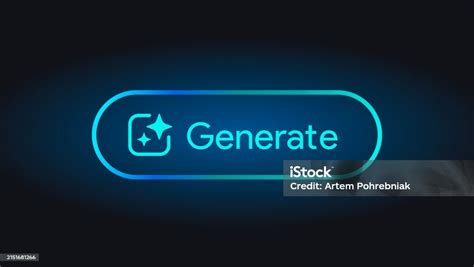 Generate Ai Button Llm Artificial Intelligence Icon Machine Learning