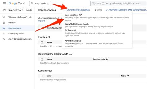 Jak zdobyć klucz API Google Korzystanie Google Cloud Platform