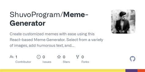 github shuvoprogram meme generator create customized memes with ease using this react based