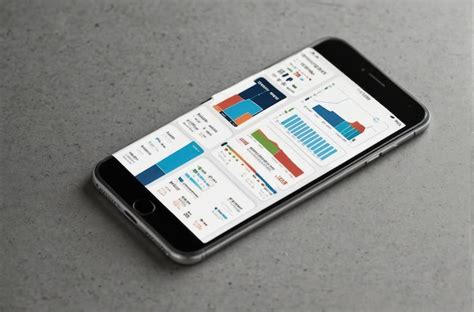 Premium Photo Modern Mobile Analytics Dashboard Interface