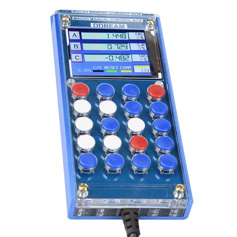 December305 6 Axis Mach3 Digital LCD Display Hand Manual Control Box CNC Serial Interface