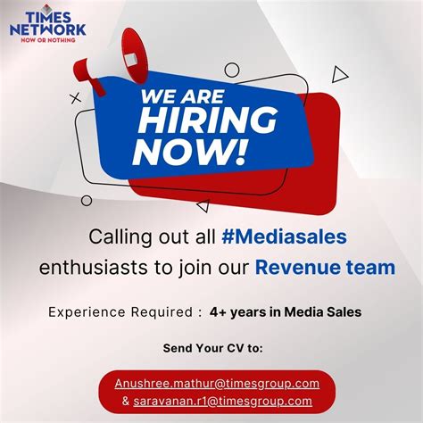 anushree mathur on linkedin hiringnow timesnetwork mediasales